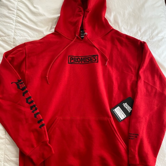 Broken Promises | Shirts | Broken Promises Red Hoodie Statement | Poshmark
